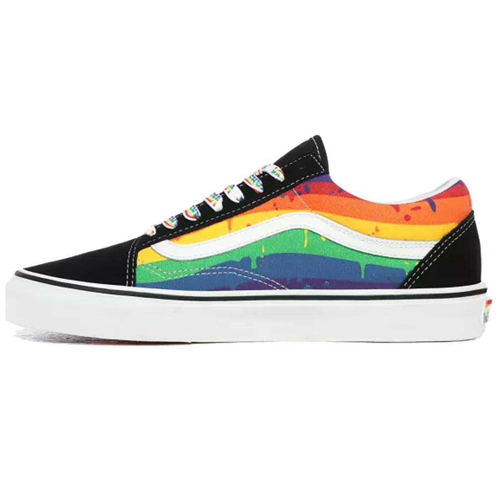Vans Old Skool (Rainbow Drip) Black/Multi/True White | Fun-Sport-Vision
